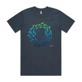 Koi Circle T-Shirt Petrol Blue (Unisex)