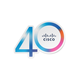 Cisco 40th Anniversary Sticker - Clear